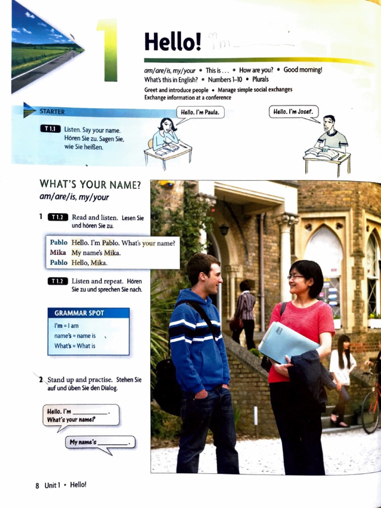 Headway A1 - Lesson 1 | PDF