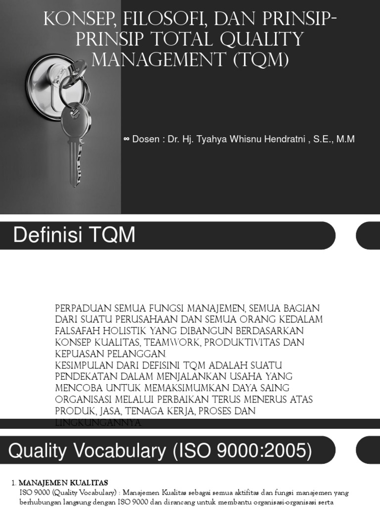 Filosofi dan Prinsip-Prinsip Total Quality Management (TQM) | PDF