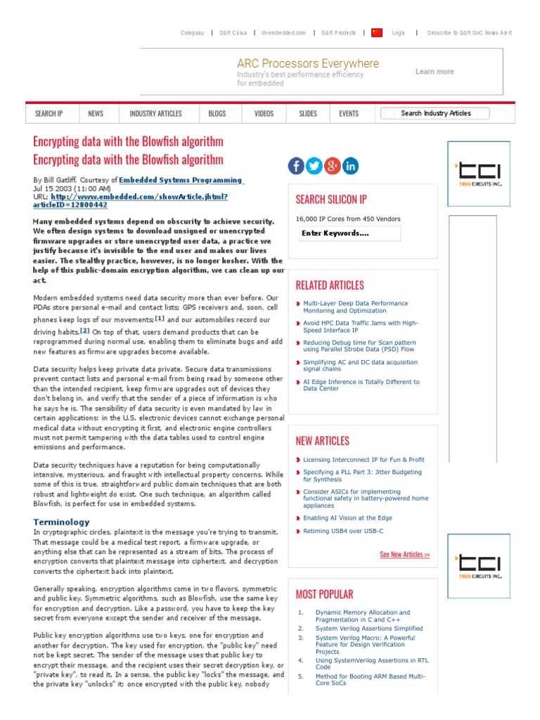 Blowfish Algorithm | Download Free PDF | Cryptography | Key (Cryptography)