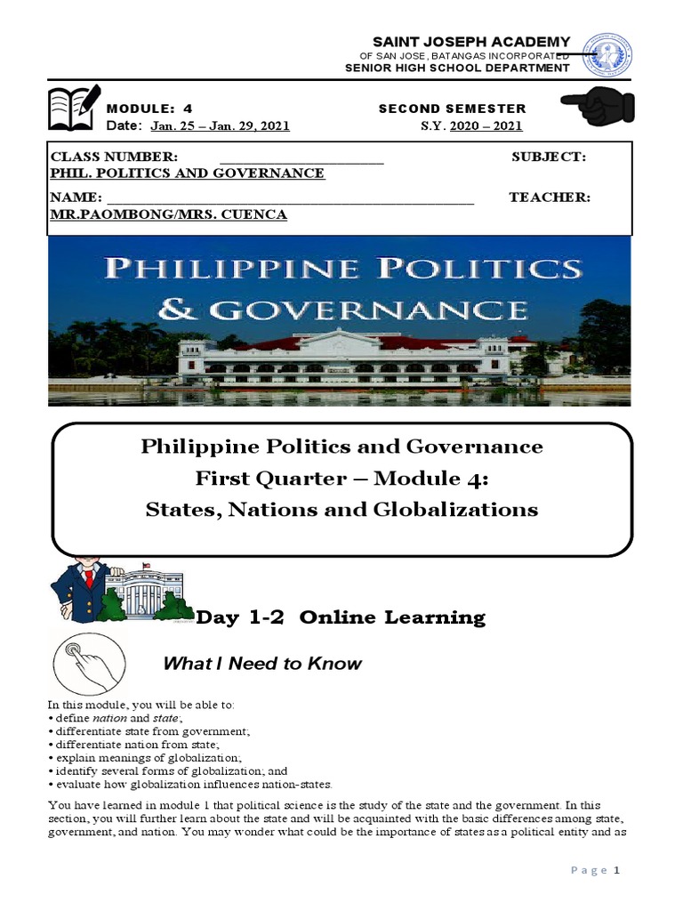 PPG Module 4 2nd Sem Grade 11 Humss Bonifacio-Agoncillo MR - Paombong ...