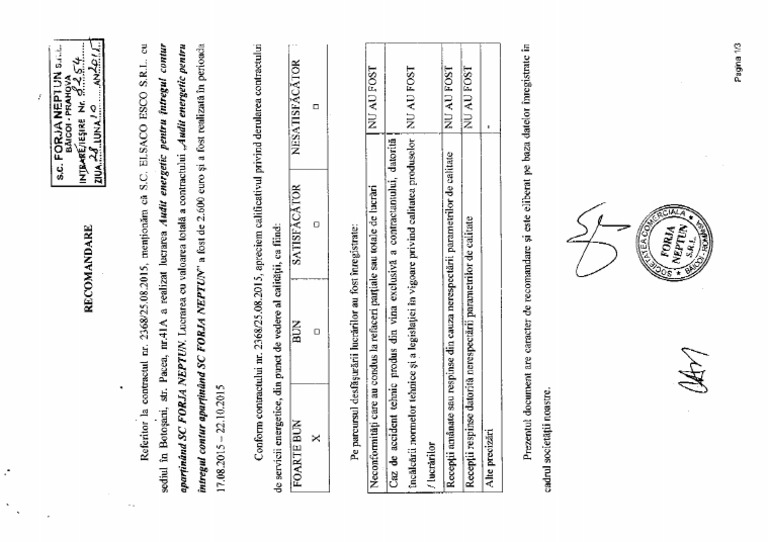 Recomandare FORJA NEPTUN | PDF