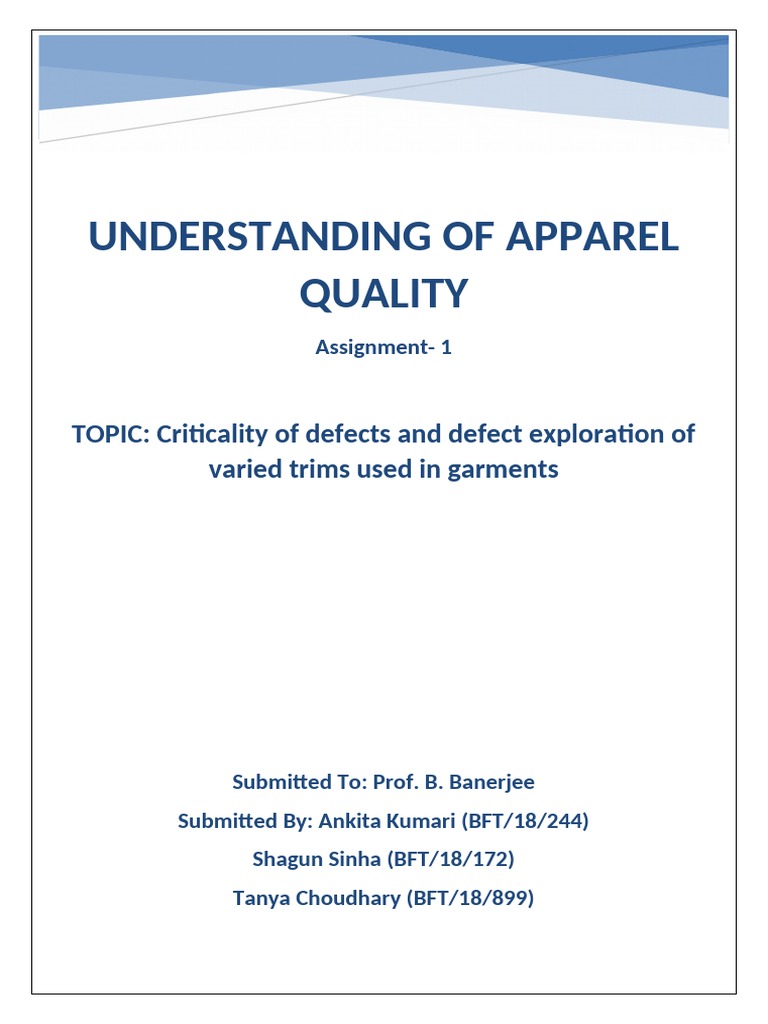 Garment Defects Original | PDF | Sewing | Yarn
