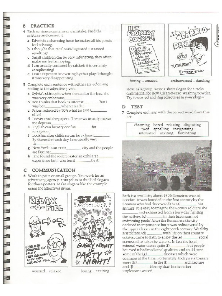 Ed and - Ing Adjectives Exercises | PDF