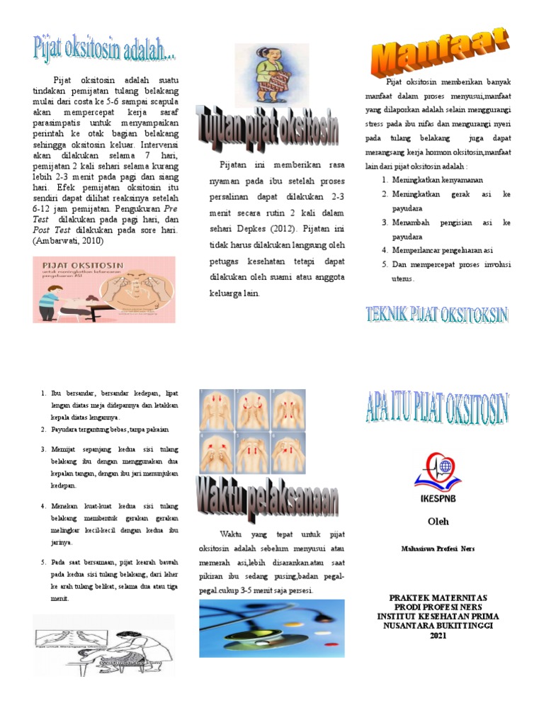 Leaflet Pijat Oksitosin | PDF