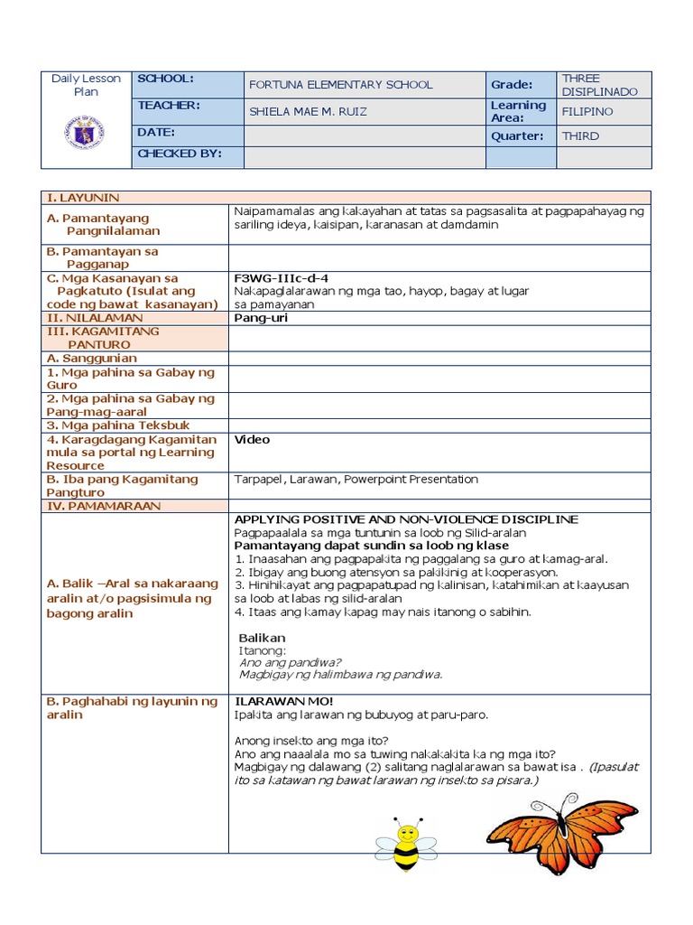 Grade 3 COT FILIPINO 3rd | PDF