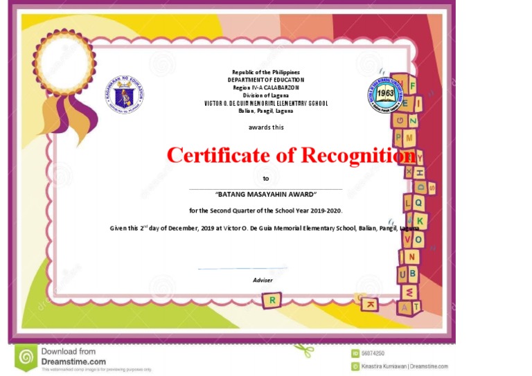 Recognition Certificate | PDF