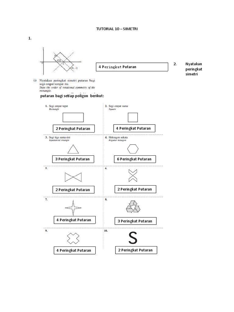 TUTORIAL 10 - Simetri | PDF
