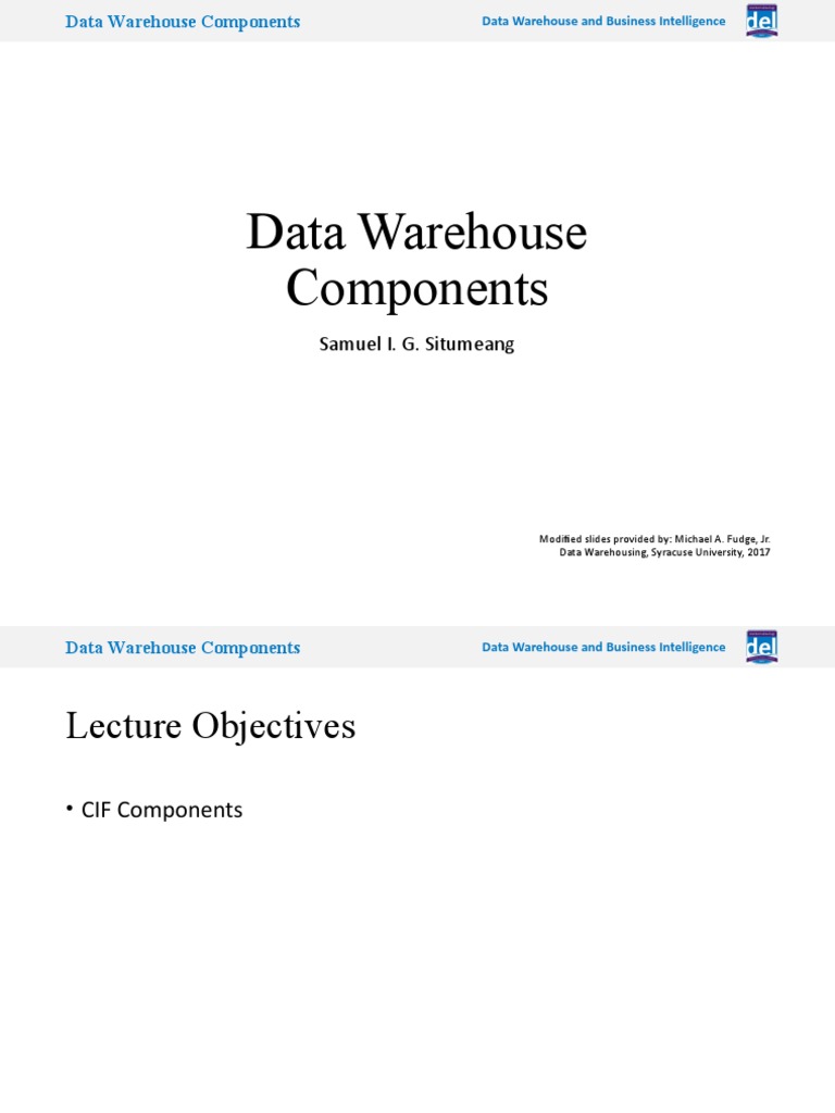 Data Warehouse Components Overview | PDF | Data Warehouse | Business ...