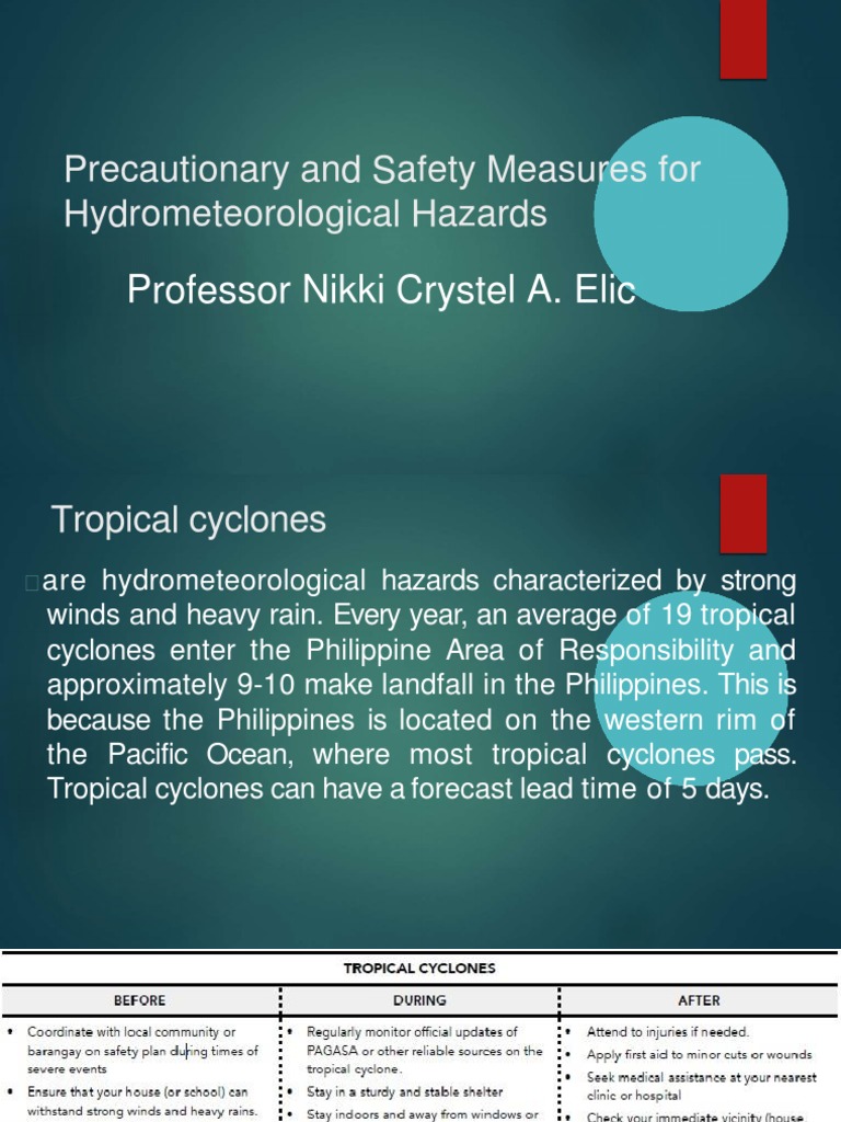 Precautionaryandsafetymeasuresfor Hydrometeorological Hazards | PDF | Tropical Cyclones ...