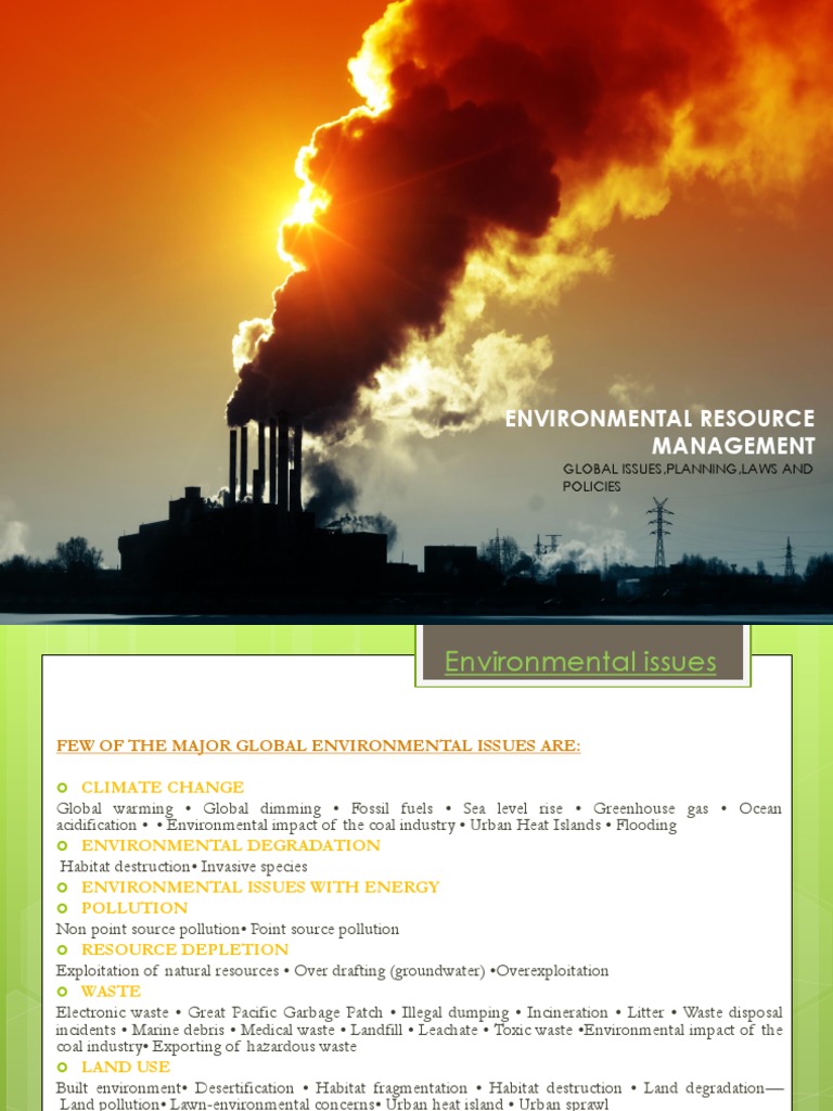Environmental Resource Management Overview | PDF | Environmental Law ...