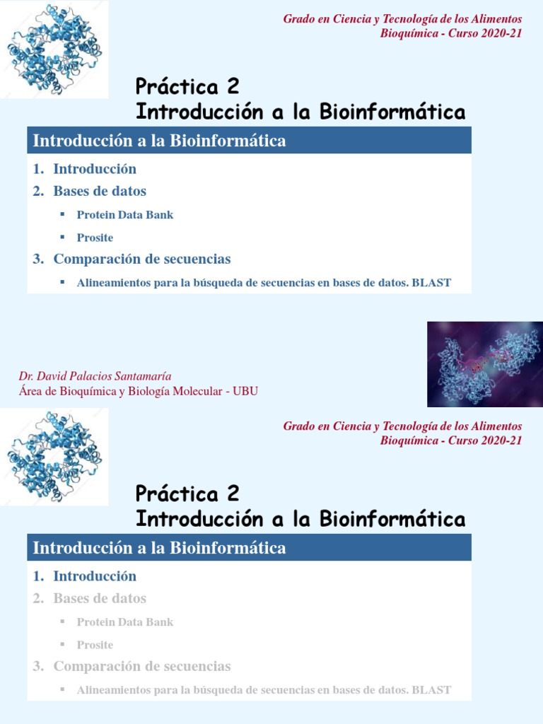Introducción Bioinformatica | PDF | Bioinformática | Alineación de secuencia