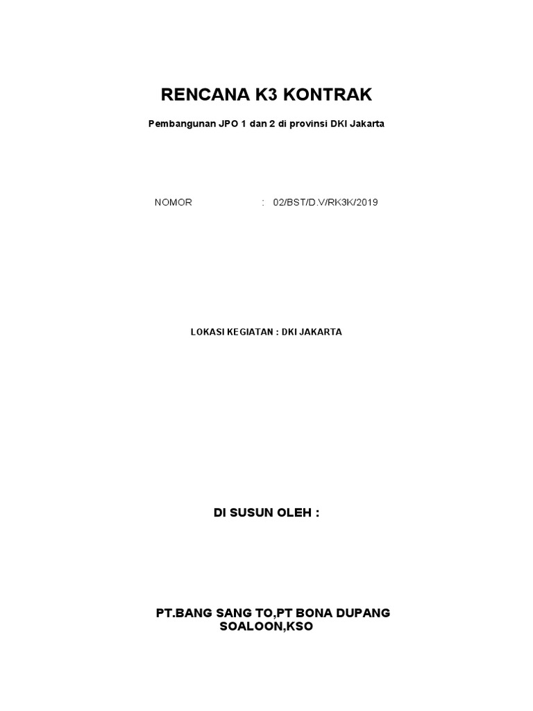 RK3K Pembangunan JPO | PDF