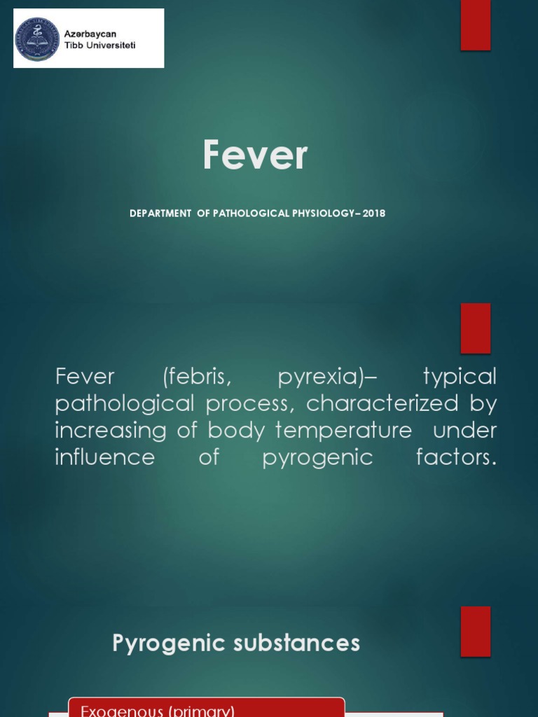 Fever: Department of Pathological Physiology - 2018 | PDF | Fever ...