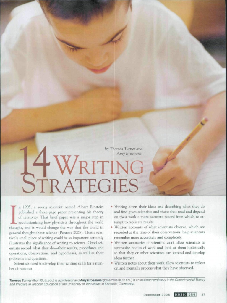 Science Writing Strategies for Students | PDF | Evidence | Scientific ...