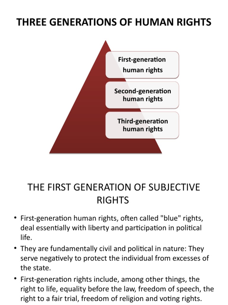 Three Generations of Human Rights Explained | PDF | Civil And Political ...