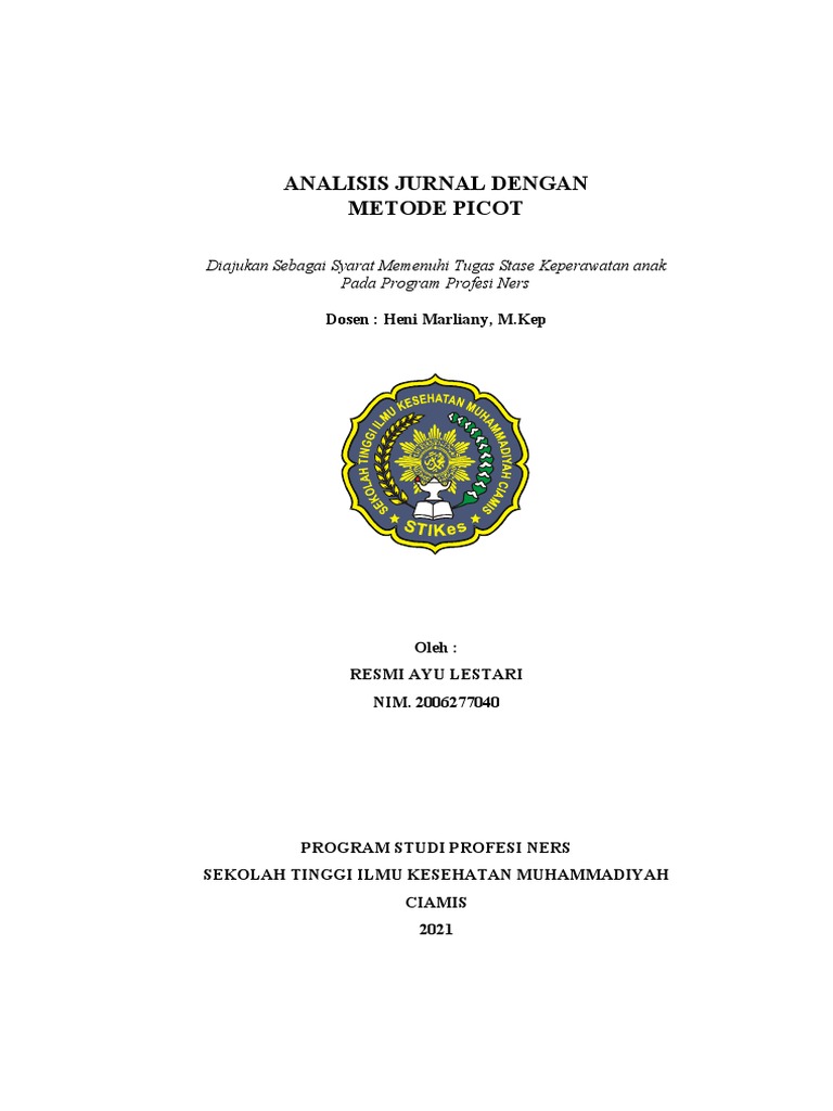 Analisis Jurnal Dengan Metode Picot (Resmi Ayu Lestari) | PDF