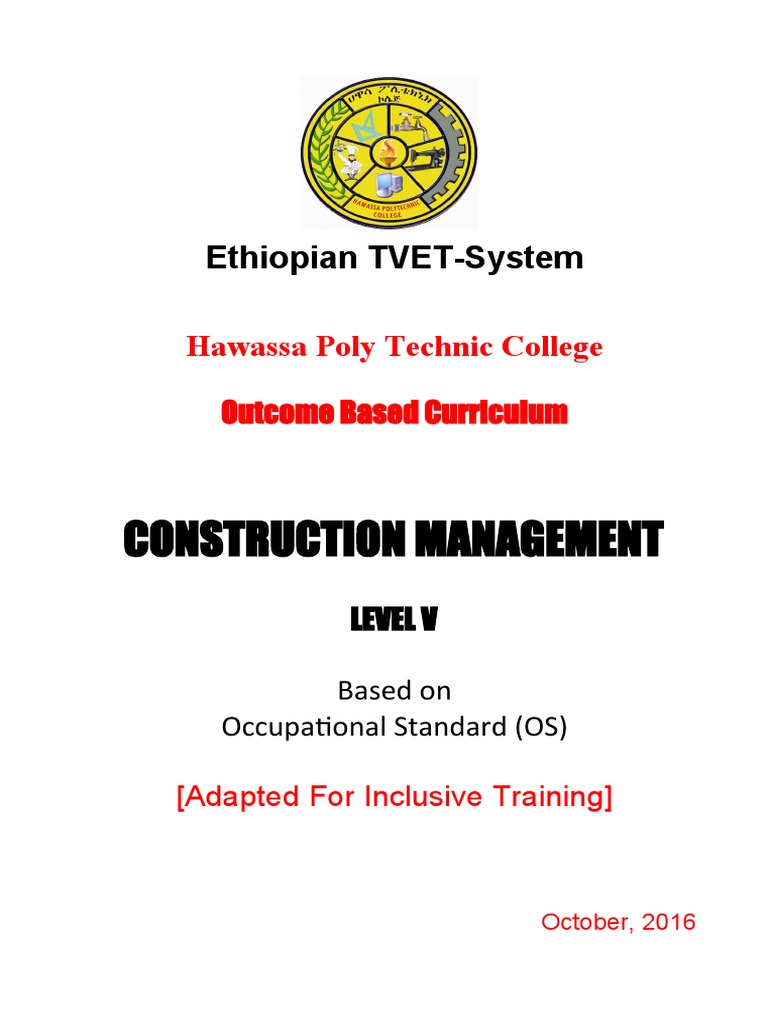 Construction Management: Ethiopian TVET-System | PDF | Competence ...