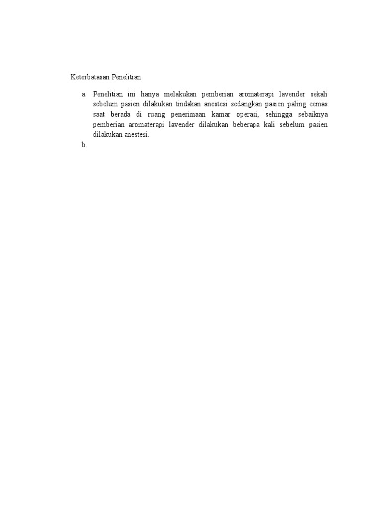 Keterbatasan Penelitian | PDF