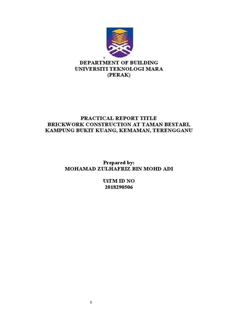 Report Praktikal 2020 | PDF | Building Technology | Architectural Design