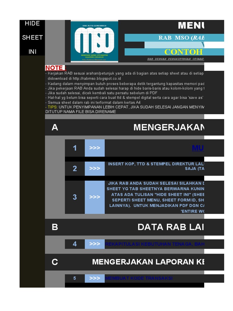 Rab Mso Versi 1 Master (Contoh Pengerjaan) | PDF