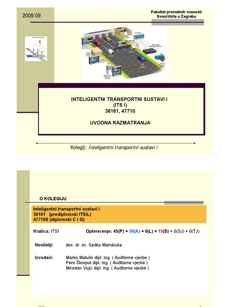 Inteligentni Transportni Sustavi | PDF