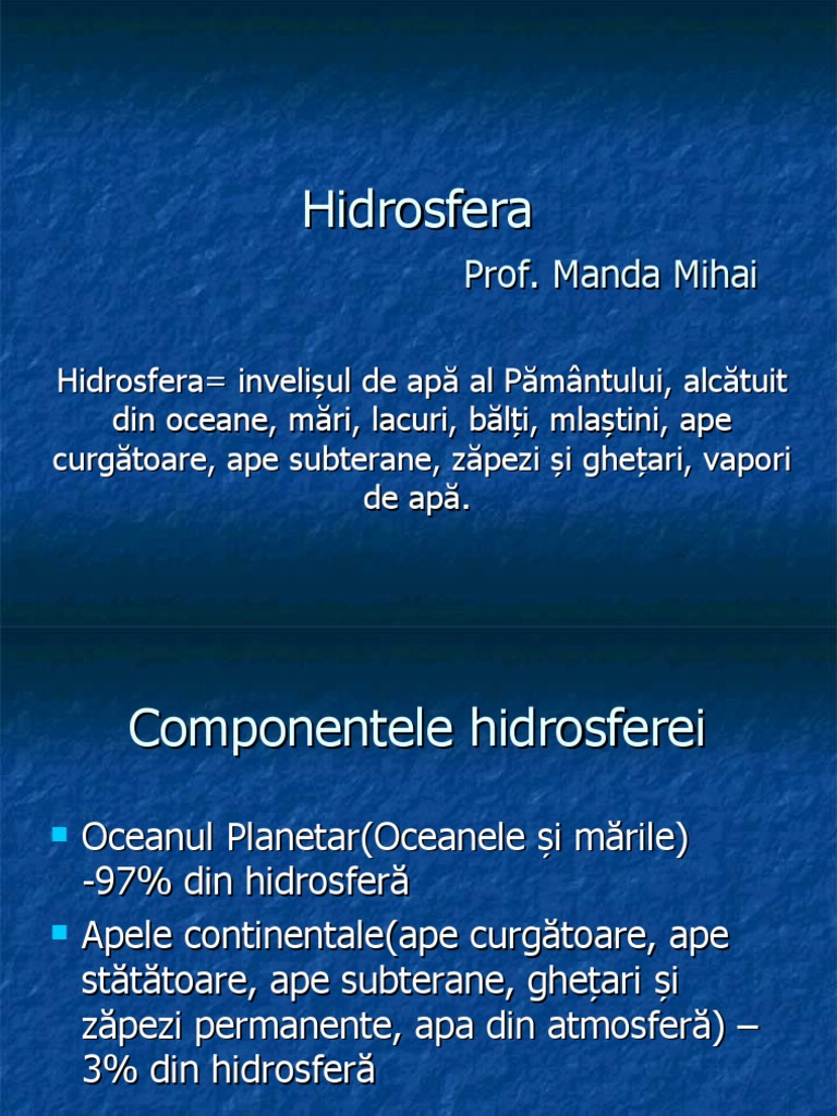 Hidrosfera Oceanul Planetar | PDF