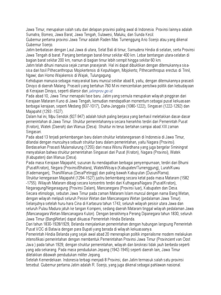 Sejarah Jawa Timur | PDF