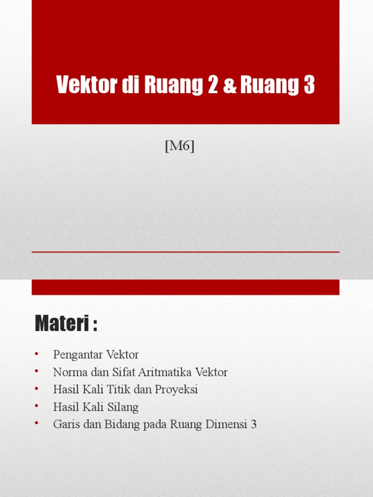Ruang Vektor R2 Dan R3 Baru | PDF