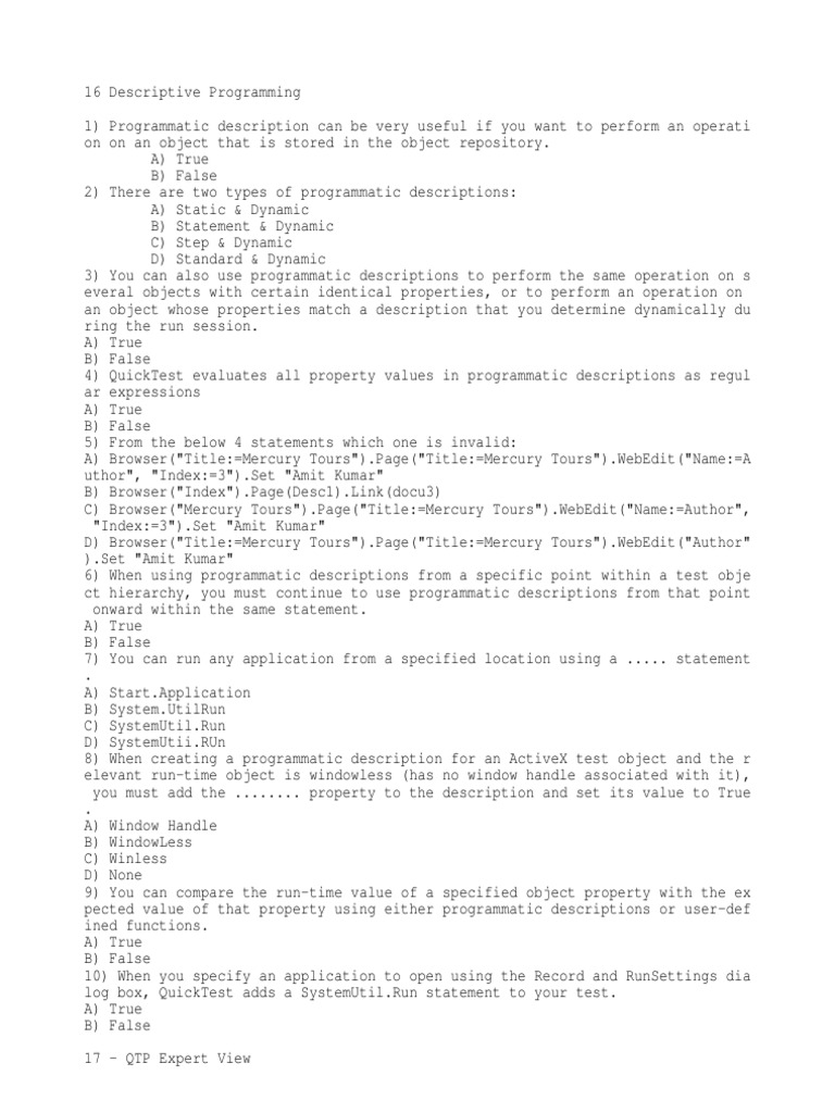 Qtp Descargar Gratis Pdf Parameter Computer Programming Spreadsheet 1231
