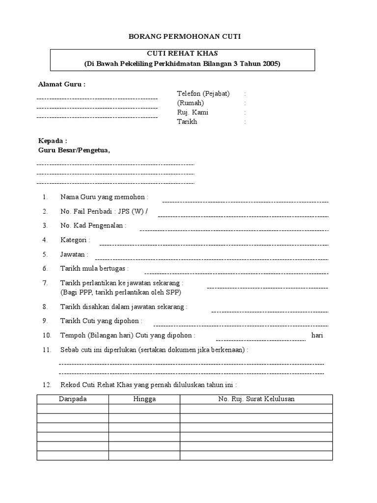 Borang CRK Format Excell | PDF