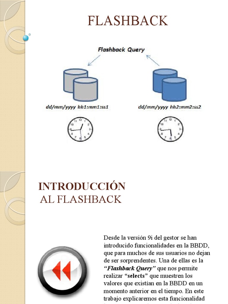 Flashback Presentacion | PDF | SQL | Bases de datos