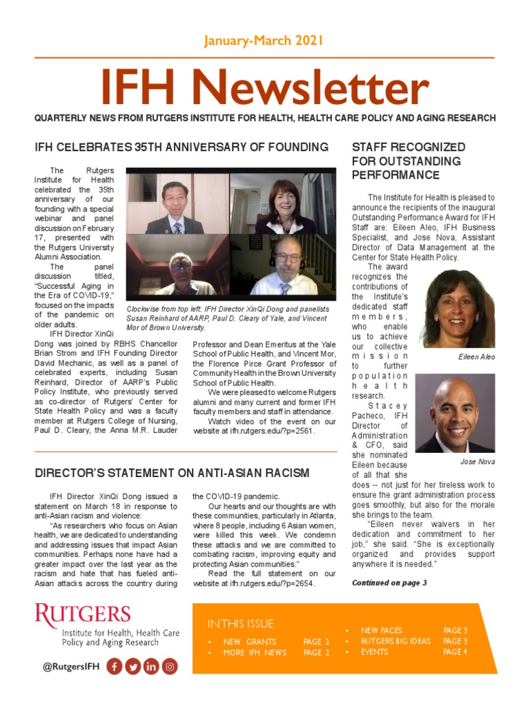 IFH Newsletter Q1 2021 | PDF | Medicine | Health Care