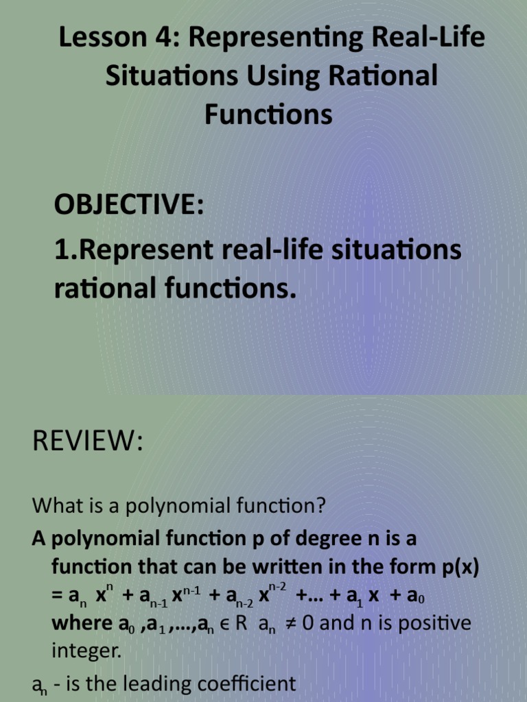 Modeling Distance, Speed, Time and Concentration Using Rational ...