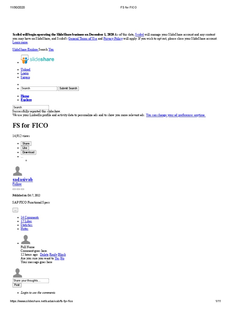 FS For FICO | PDF | Computer Program | Programming