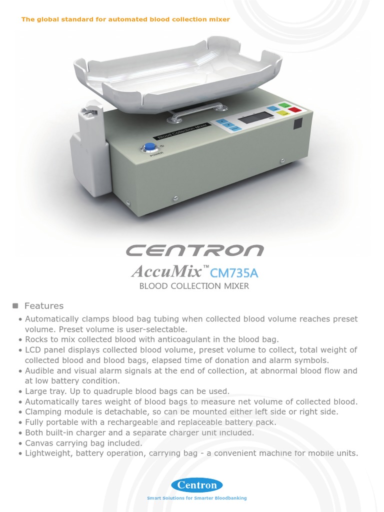Features: The Global Standard For Automated Blood Collection Mixer ...