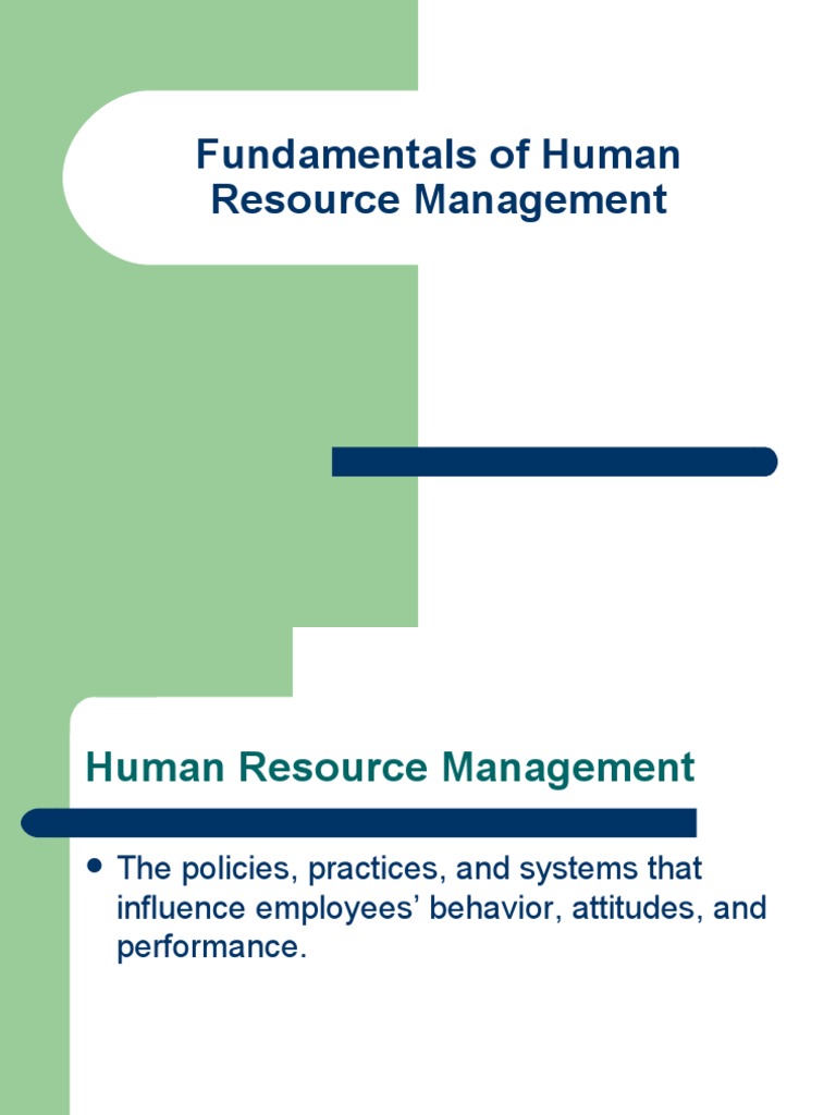 Fundamentals of HR Presentation | PDF | Equal Employment Opportunity ...