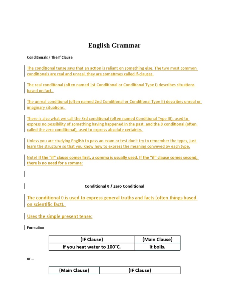 Conditional (If Clause) | PDF | Syntax | Language Mechanics