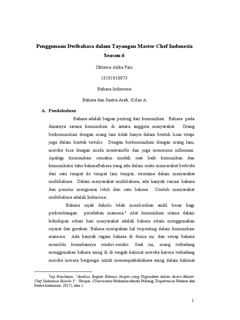 Penggunaan - Dwi - Bahasa - Oktavia - Atika - Faiz - 18101010073 | PDF