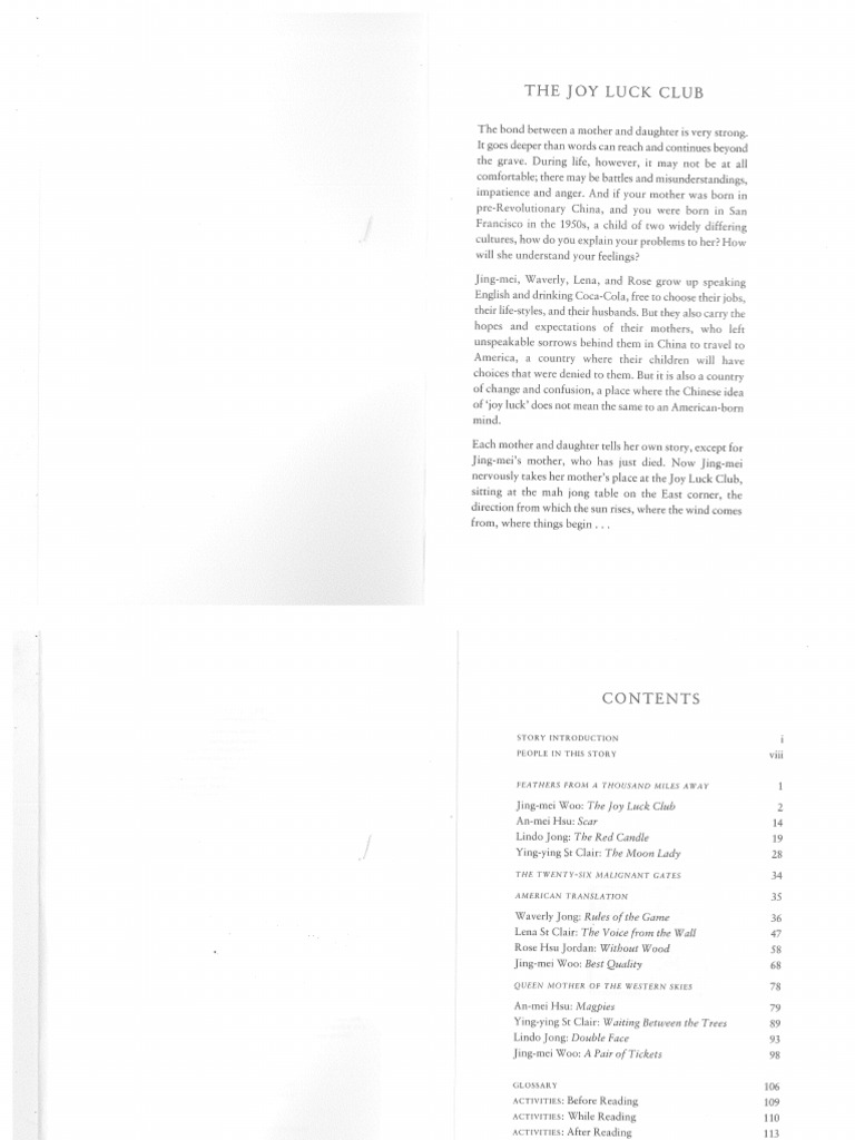 The Joy Luck Club | PDF