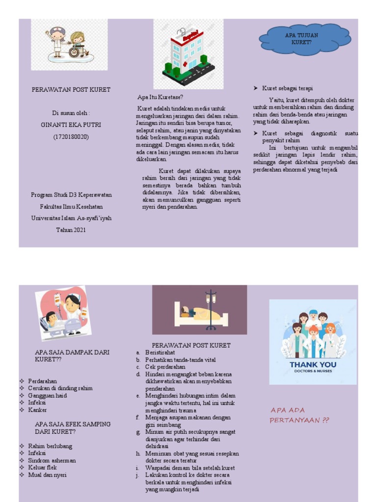 Leaflet Perawatan Kuret | PDF