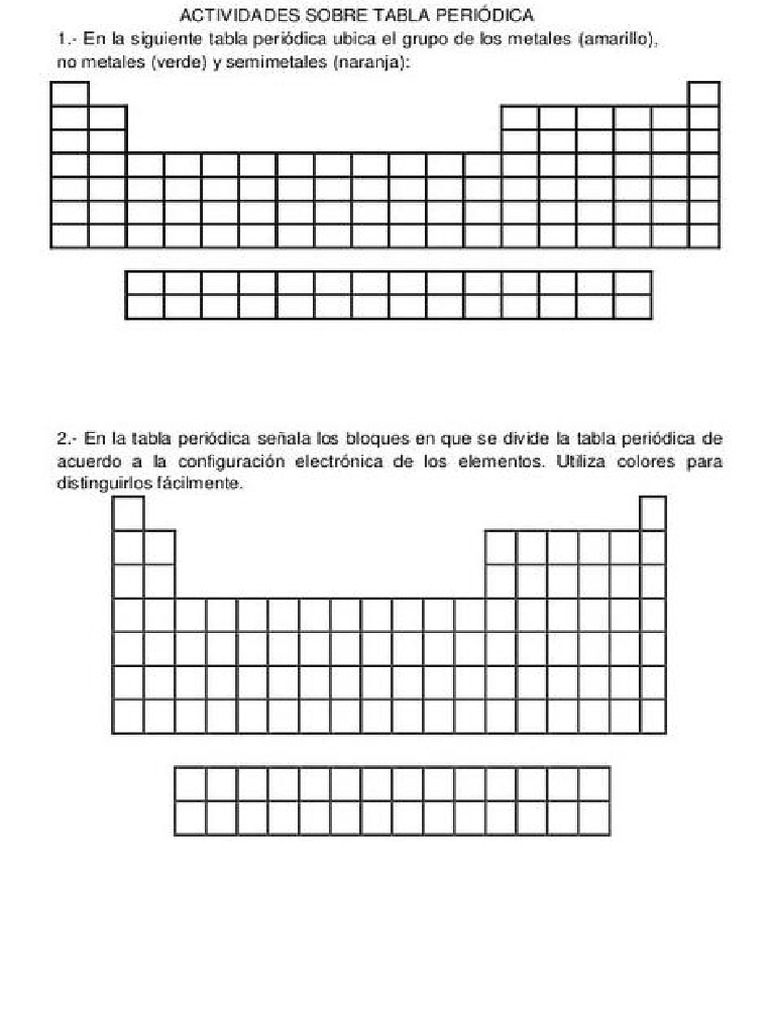 Actividad 5 - Tabla Periódica de Los Elementos | PDF