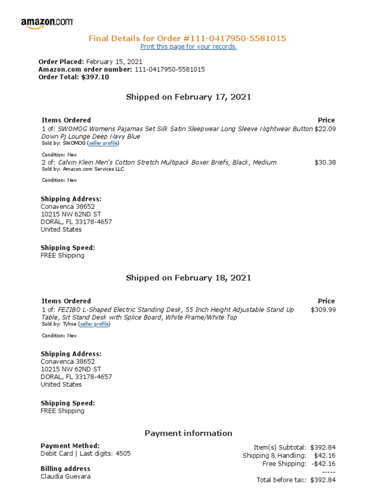 Order 111-0417950-5581015 | PDF