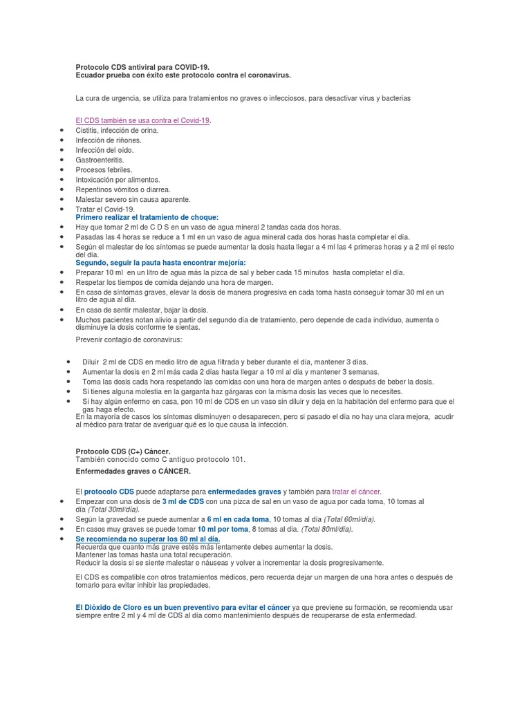 Protocolo CDS | PDF | Salud pública | Medicina CLINICA