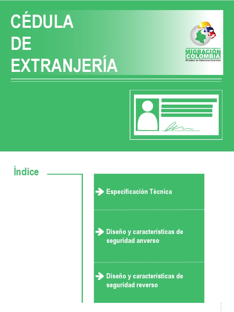 Cedula de Extranjeria | PDF | Color | Azul