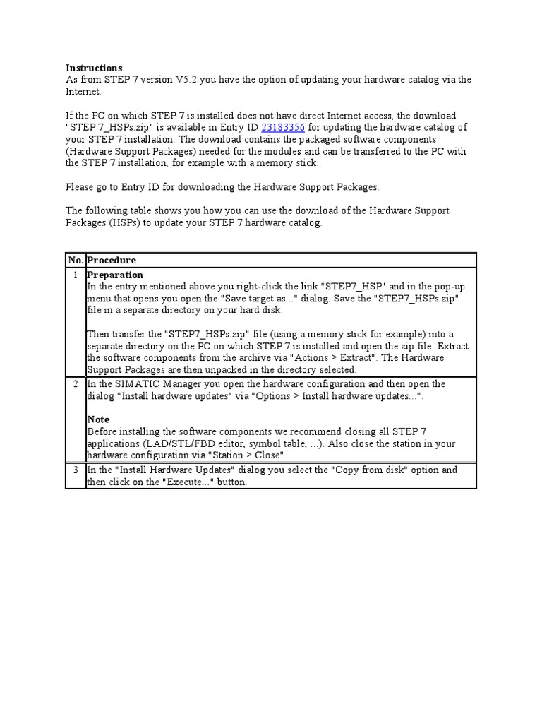 Instructions HW Update | PDF | Zip (File Format) | Directory (Computing)