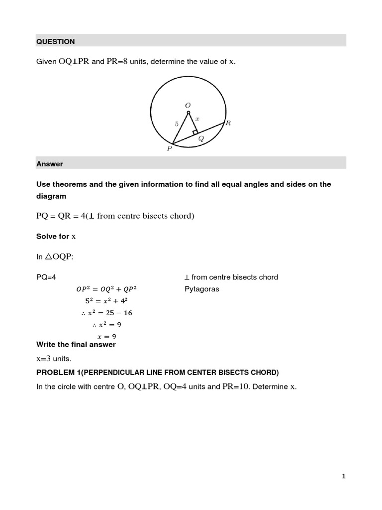 Worksheets Circle Geometry | PDF | Circle | Angle