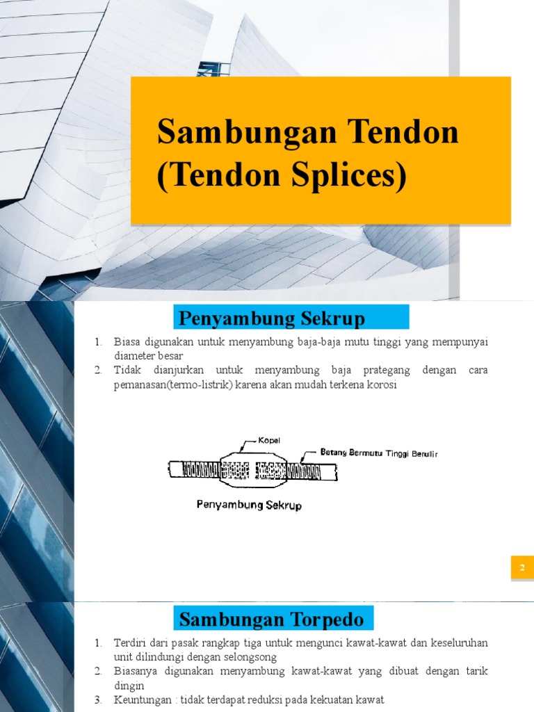 1 Sambungan Tendon | PDF | Griya & Taman | Teknologi & Rekayasa