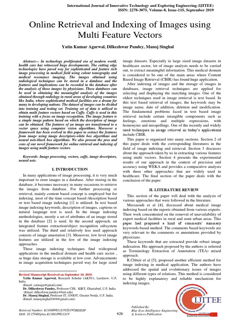 Online Indexing and Retrieval of Images | PDF | Computer Vision | Vision