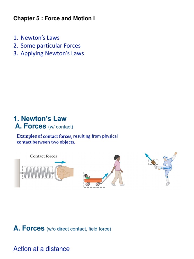 Newton's Laws 2. Some Particular Forces 3. Applying Newton's Laws | PDF | Force | Newton's Laws ...