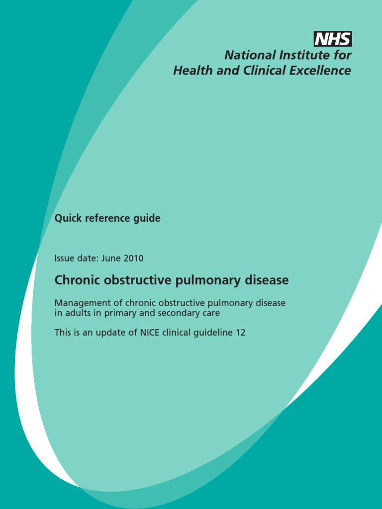 Nice COPD guidelines | Chronic Obstructive Pulmonary Disease | Pulmonology